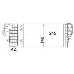 Mahle W&auml;rmetauscher, Innenraumheizung ah82000s f&uuml;r Peugeot