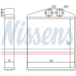 NISSENS W&auml;rmetauscher, Innenraumheizung 72661 f&uuml;r Vaughall