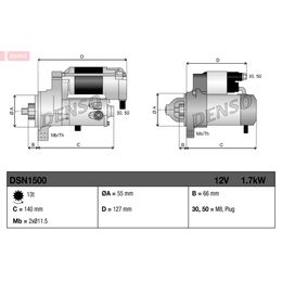 DENSO Starter dsn1500 f&uuml;r TOYOTA