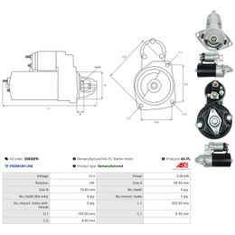 AS-PL Starter s0658pr f&uuml;r Opel CHEVROLET DAF