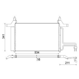 Mahle Kondensator, Klimaanlage ac790000s f&uuml;r Fiat