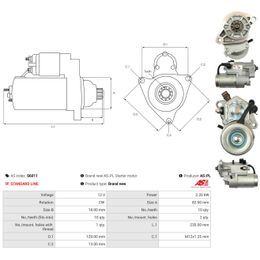 AS-PL Starter s6011 f&uuml;r TOYOTA