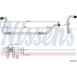 NISSENS Hochdruckleitung, Klimaanlage 841013 f&uuml;r Peugeot TOYOTA