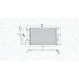 MAGNETI MARELLI Kondensator, Klimaanlage 350203894000 f&uuml;r KIA