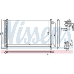NISSENS Kondensator, Klimaanlage 940548 f&uuml;r NISSAN