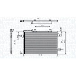 MAGNETI MARELLI Kondensator, Klimaanlage 350203745000 f&uuml;r Mercedes