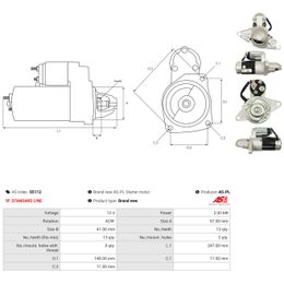 AS-PL Starter s5112 f&uuml;r MAZDA MITSUBISHI