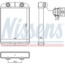 NISSENS W&auml;rmetauscher, Innenraumheizung 71458 f&uuml;r ABARTH