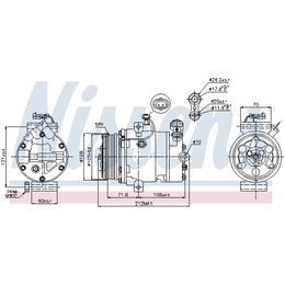 NISSENS Kompressor, Klimaanlage 89196 f&uuml;r Vaughall