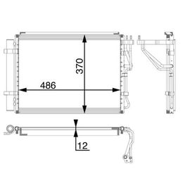 Mahle Kondensator, Klimaanlage ac59000p f&uuml;r KIA