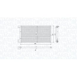 MAGNETI MARELLI Kondensator, Klimaanlage 350203731000 f&uuml;r ALFAROME/Fiat/LANCI
