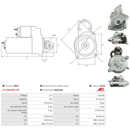 AS-PL Starter s4017 f&uuml;r Iveco Peugeot Fiat
