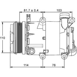 Mahle Kompressor, Klimaanlage BEHR HELLA SERVICE *** PREMIUM LINE acp866000p f&uuml;r Ford (CHANGAN) Volvo