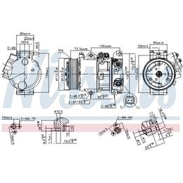 NISSENS Kompressor, Klimaanlage 890144 f&uuml;r TOYOTA LEXUS
