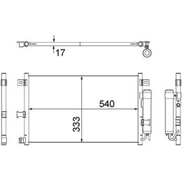 Mahle Kondensator, Klimaanlage ac507000s f&uuml;r MAZDA