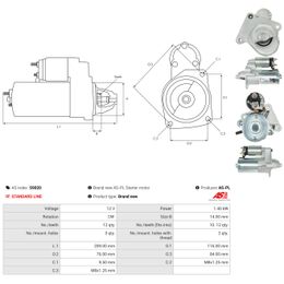AS-PL Starter s9020 f&uuml;r Ford MAZDA