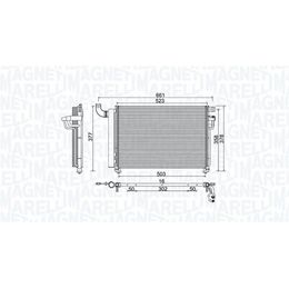 MAGNETI MARELLI Kondensator, Klimaanlage 350203982000 f&uuml;r KIA