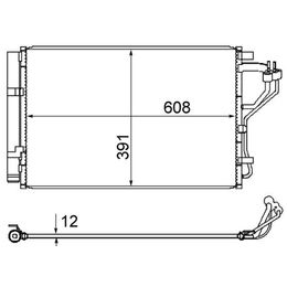 Mahle Kondensator, Klimaanlage ac867000s f&uuml;r KIA