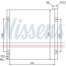 NISSENS Kondensator, Klimaanlage 94290 f&uuml;r ROVER HONDA