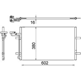 Mahle Kondensator, Klimaanlage ac725000s f&uuml;r Volvo Ford