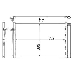 Mahle Kondensator, Klimaanlage ac344000s f&uuml;r BMW (BRILLIANCE) ALPINA