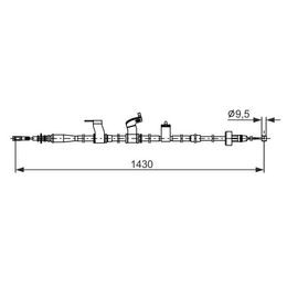 Bosch Seilzug, Feststellbremse 1987482845 f&uuml;r KIA