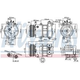 NISSENS Kompressor, Klimaanlage 890664 f&uuml;r Ford