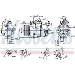 NISSENS Kompressor, Klimaanlage 890303 f&uuml;r BMW