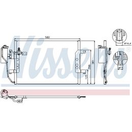 NISSENS Kondensator, Klimaanlage 94588 f&uuml;r Mercedes