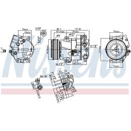 NISSENS Kompressor, Klimaanlage 890259 f&uuml;r Vaughall Opel