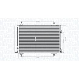 MAGNETI MARELLI Kondensator, Klimaanlage 350203820000 f&uuml;r Citro&euml;n/Peugeot DS