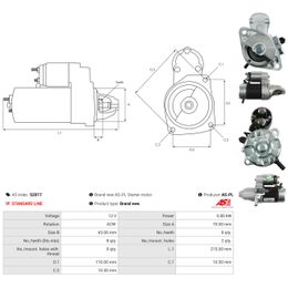 AS-PL Starter s2017 f&uuml;r NISSAN Ford MITSUBISHI