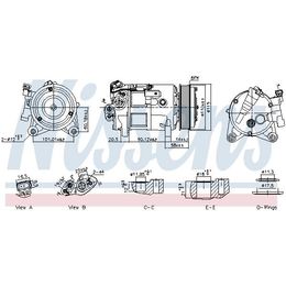 NISSENS Kompressor, Klimaanlage 891038 f&uuml;r BMW MINI