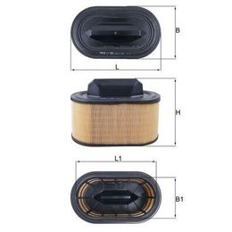 Mahle Luftfilter lx2966 Filtereinsatz 168,5mm f&uuml;r MASERATI
