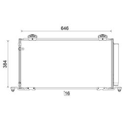 Mahle Kondensator, Klimaanlage ac823000s f&uuml;r TOYOTA