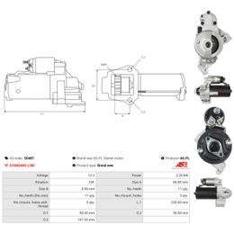 AS-PL Starter s0487 f&uuml;r BMW
