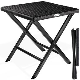 Casaria Polyrattan Klapphocker Rom 3in1 Schwarz