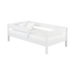 Lukdom Kinderbett, Wei&szlig;, Holzwerkstoff, 90x200 cm, Kinder- & Jugendzimmer, Kinderm&ouml;bel, Kinderbetten, Kindereinzelbetten