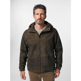 HACK Lederwaren Hack Lederware Herren-Kapuzenjacke Bockvelours