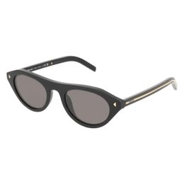 Prada 0PR B15S | Damen-Sonnenbrille | Fassung: Vollrand, Geometrisch, Acetat, Schwarz | Glasfarbe: Grau