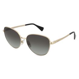 Ralph Lauren Ralph RA4144 | Damen-Sonnenbrille | Fassung: Vollrand, Butterfly, Metall, Gold Gl&auml;nzend | Glasfarbe: Grau Verlaufend