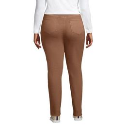 LANDS' END Shaping Jeans Straight Fit High Waist, Damen,  Braun, by Lands' End