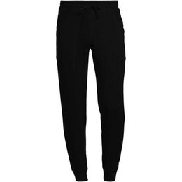 LANDS' END Weiche Rippstrick-Freizeithose, Herren,  Schwarz, Elasthan/Viskose-Mischung/Polyester-Mischung, by Lands' End
