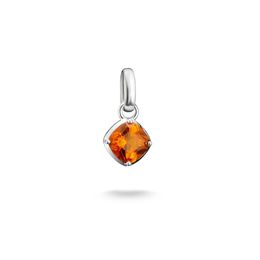 Charm-Einh&auml;nger Thomas Sabo "Birthstone/Geburtsstein Charm - Connect", orange (silberfarben, orange, orange), Charms, Damen, Oktober, Silber 925 (recycelt), mit Zirkonia (synth.) oder Glas-Keramik Stein oder T&uuml;rkis-Imitat