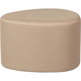 Hocker Woood "Puuk mit Wave-Mesh-Bezug und 3D-Effekt B 60 x T 47 x H 38 cm", natur, B:60cm H:38cm T:47cm, Hocker, Hocker, Maximale Verschlei&szlig;festigkeit, Tragkraft 100 kg, Pfleiglicht