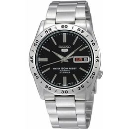 Automatikuhr Seiko "Seiko 5", silber (silberfarben), Armbanduhren, Damen, Automatikuhr, Armbanduhr, Mechanische Uhr, Herrenuhr, Damenuhr, Datum
