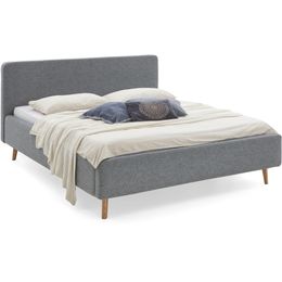 Meise M&ouml;bel Polsterbett MEISE.M&Ouml;BEL "Mattis", blau (t&uuml;rkis), B:201cm H:105cm L:218cm, Bezug Bett: Multicolor (100% Polyester), Betten, Polsterbett, Topseller, wahlweise mit Bettkasten