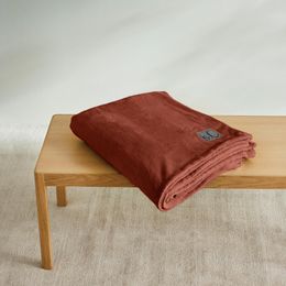 Wohndecke s.Oliver "s.Oliver Decke Kuschelsoft", braun (terra), B:150cm L:200cm, Polyester, Wohndecken, Wohndecke, 150 x 200 cm, in bunten Farben, weich, 330g/m&sup2;