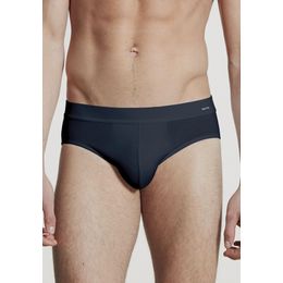 Slip Calida "Cotton Code", Herren, Gr. M (50), blau (schwarz sapphire), Single Jersey, Obermaterial: 95% Baumwolle, 5% Elasthan, unifarben, normal, Unterhosen Slip, Baumwoll-Mix, elastisch, ohne Eingriff, Single Jersey, weich