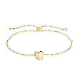 Armband Tamaris "Schmuck Geschenk Edelstahl Armkette Bold Hearts Herz", gold (gelbgoldfarben), Armb&auml;nder, Damen, 23cm, Edelstahl, Armband